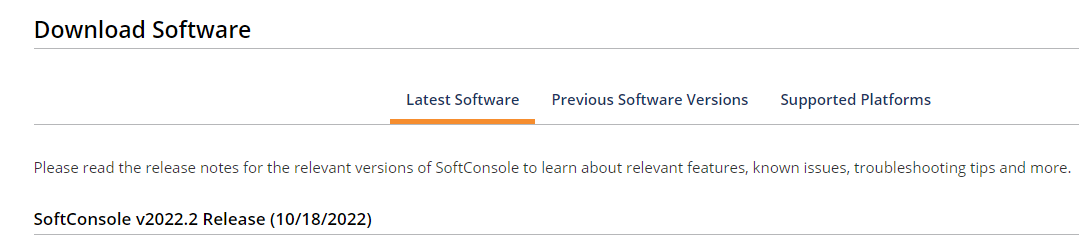 Latest version of SoftConsole?