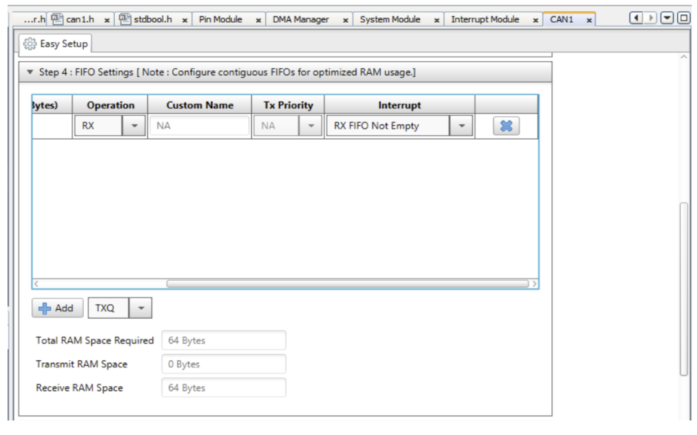 CAN interrupt configuration missing on MCC for dsPIC33CH512MP506-I/PT micro