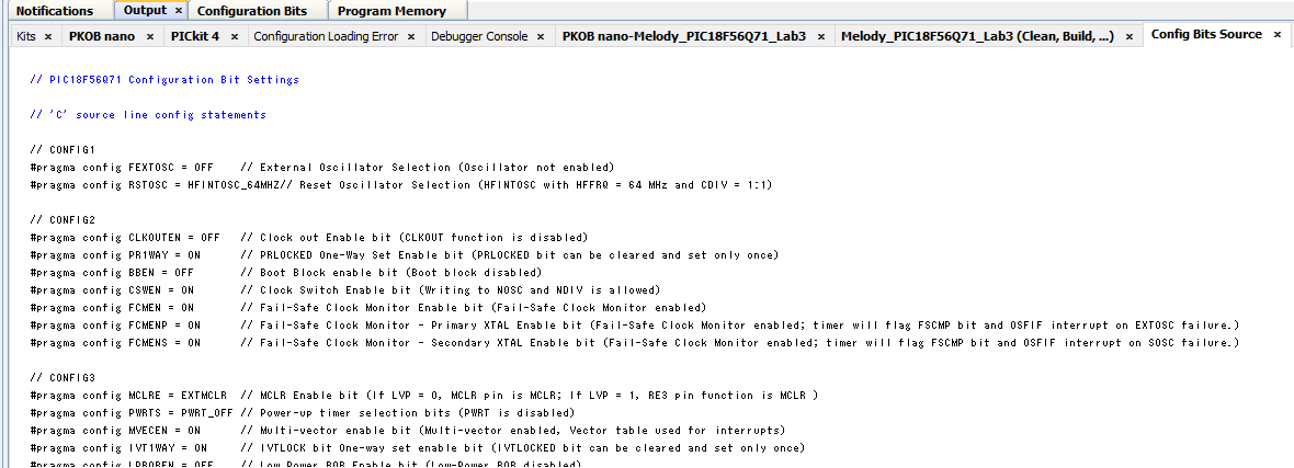 error: unknown configuration setting