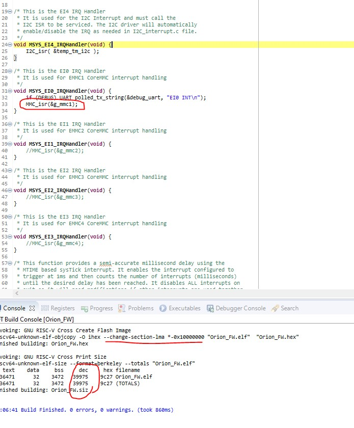 Increase RAM (TCM) size of MiV RV32 PolarFire FPGA