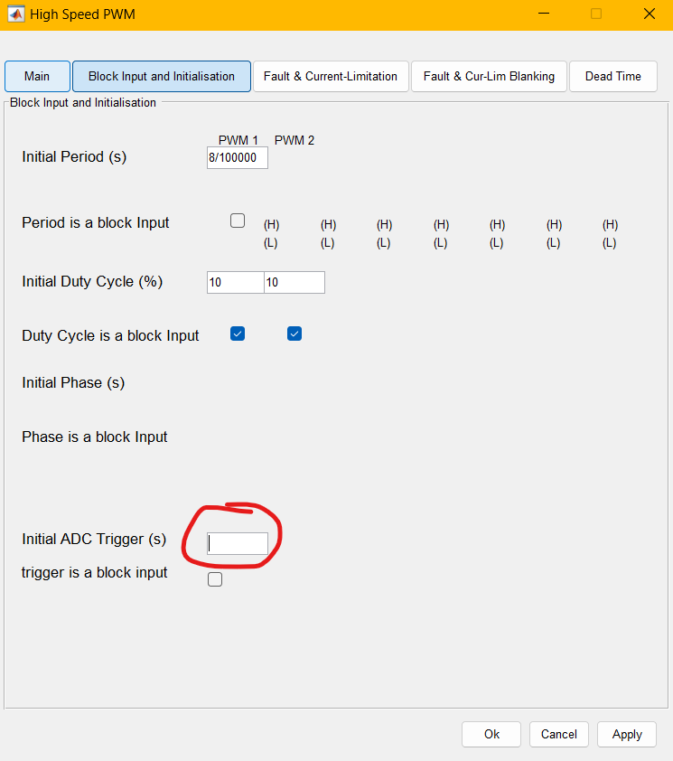 PWM trigger ADC sampling