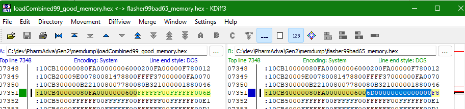 Bootloader change application memory range