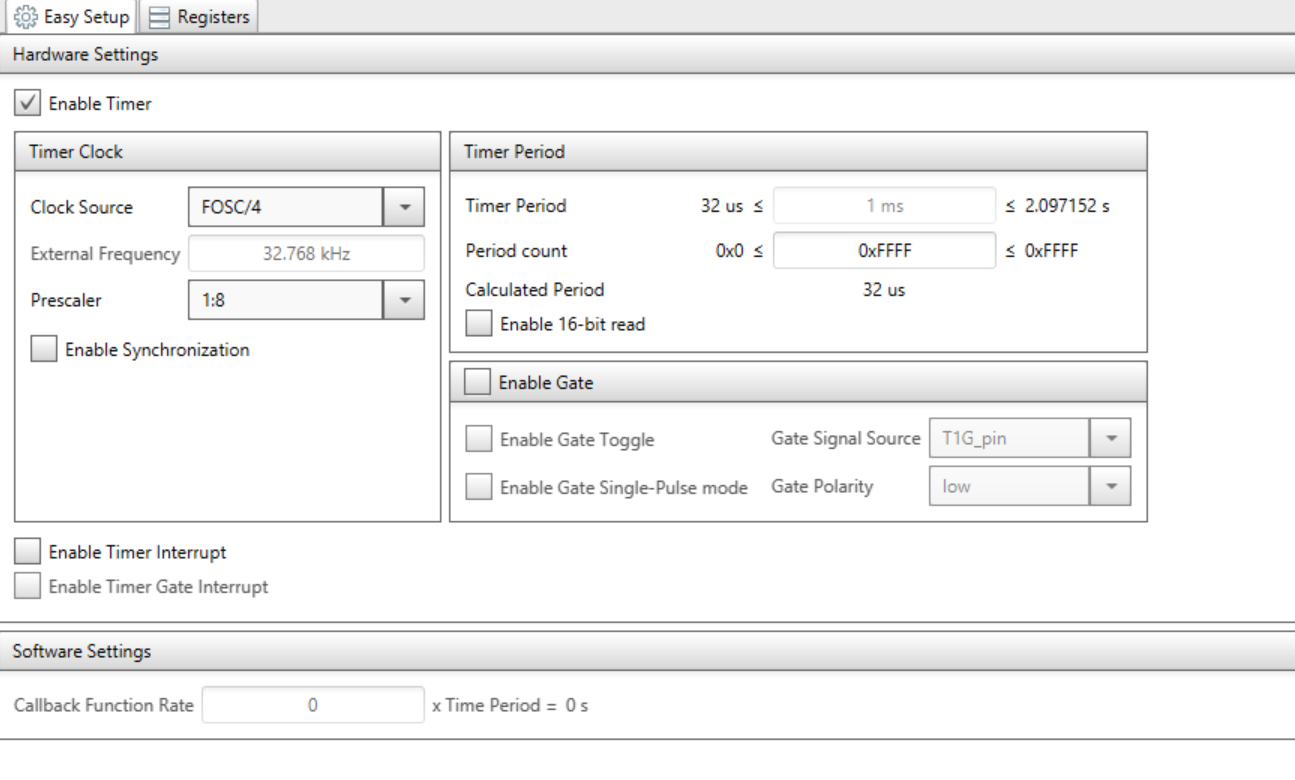 PIC16F15385: Using Timer1 and Capture Mode