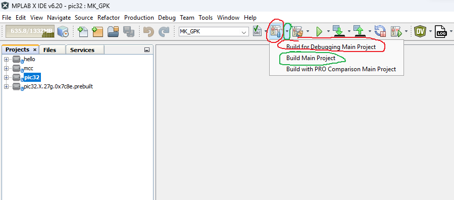 Hex file does not generate in MPLABx v6.15