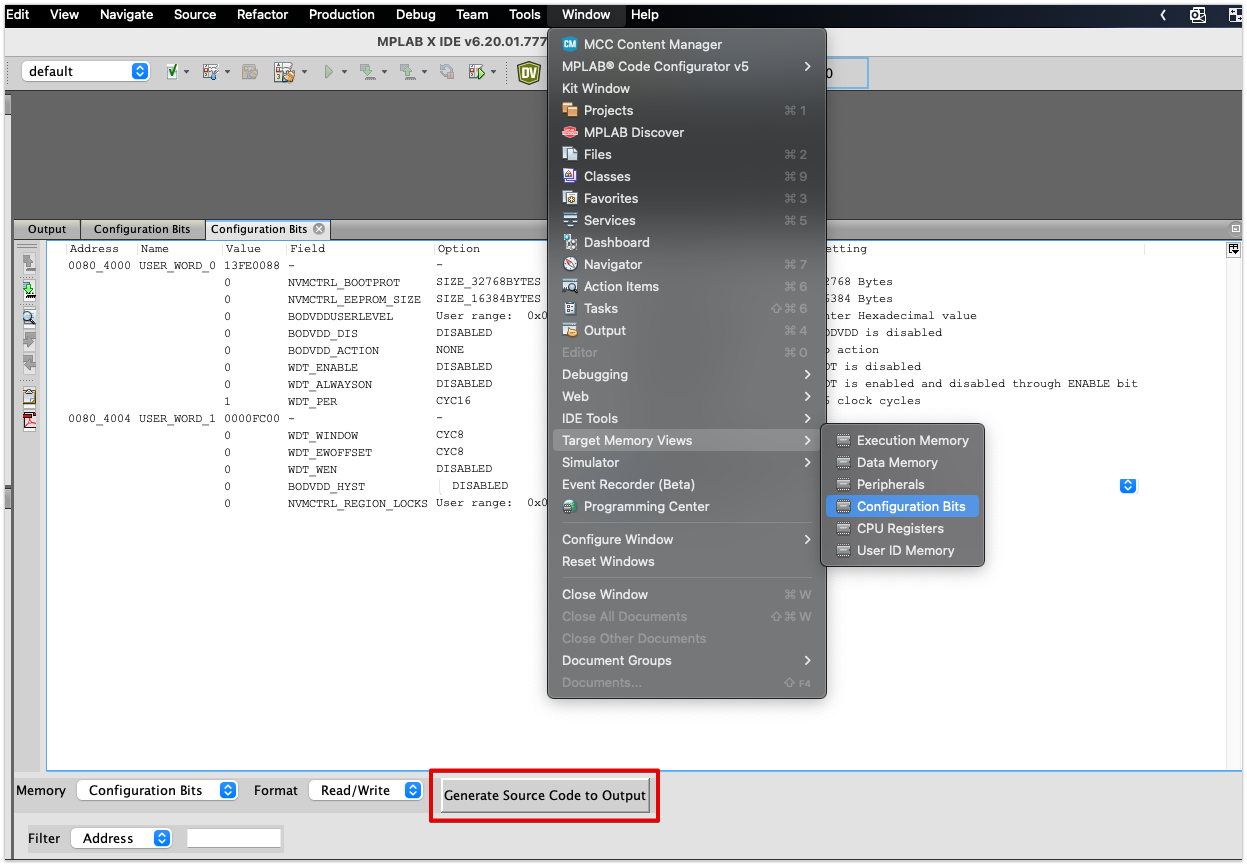 Preserve bytes in Flash memory in SAMC21