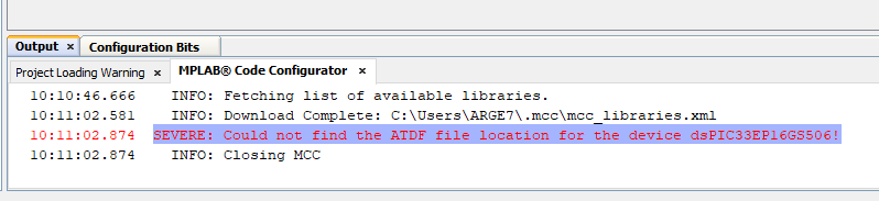 Could Not Find The ATDF File Location