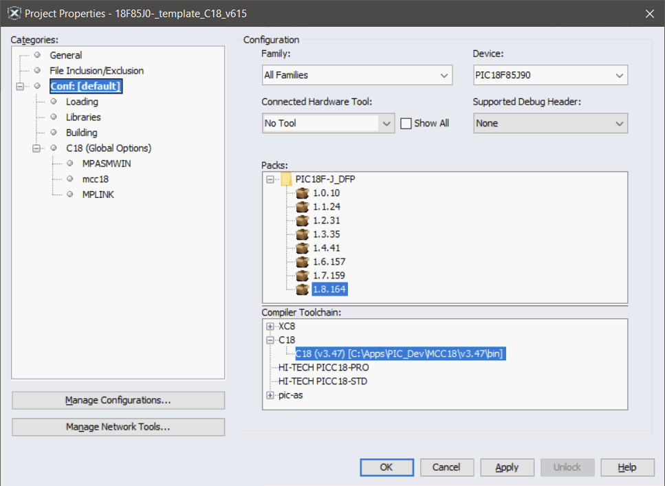 Need help converting old 'C' code to MPLAB-X XC8 (PIC18F85J90)