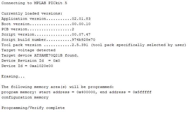 Weird Bug When Programming ATSAME70Q21B using PicKit5