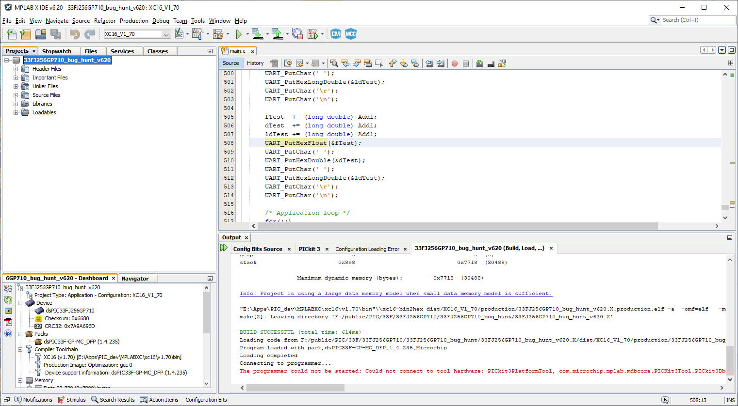 More MPLAB X 6.25 update woes - July 2025