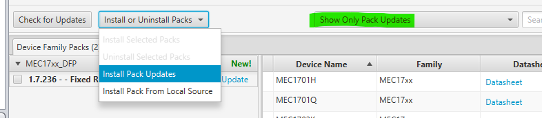 MPLAB IDE and IPE Pack Manager too slow