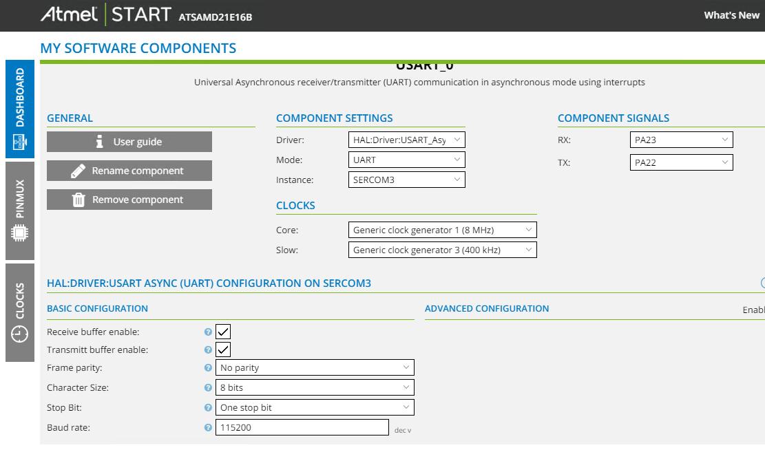SAMD21 Atmel START driver example dropping USART input