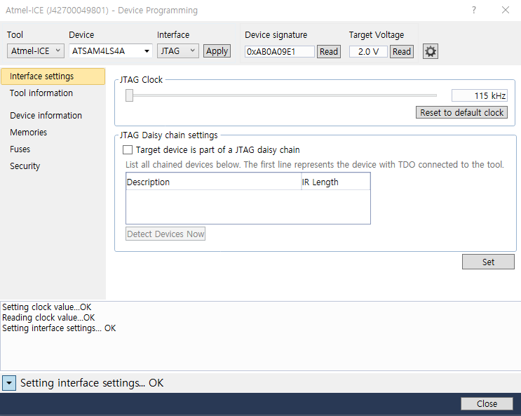 ATSAM4LS4A ERROR:Failed to write segment at 0x0 to target for memorytype base