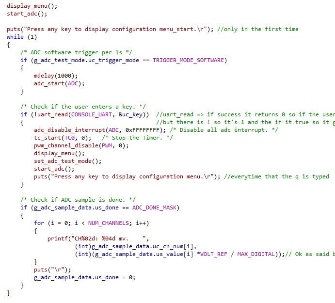 ADC on Arduino Due (SAM3X8E) using atmel studio 6.2