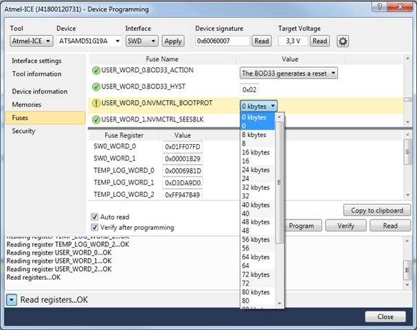 How to flash (Bootloader) an SAMD51 with Atmel Studio
