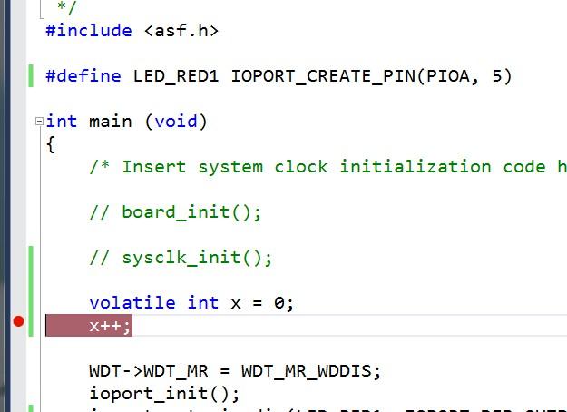 ATSAME70Q21 won't execute programs
