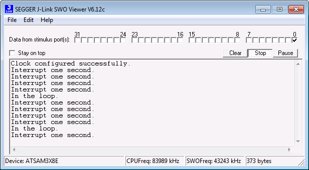 How to display ITM-based output in Atmel Studio - Arduino Due & J-Link