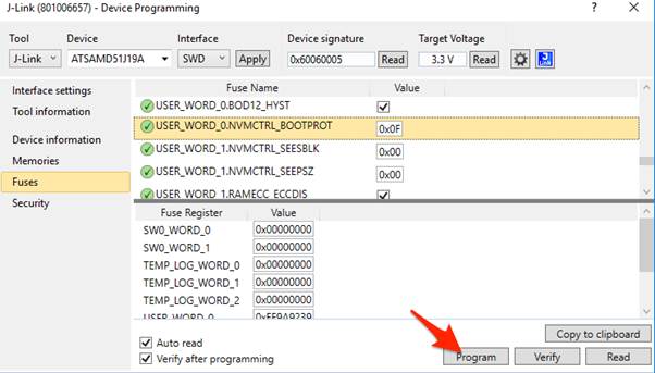 How to flash (Bootloader) an SAMD51 with Atmel Studio